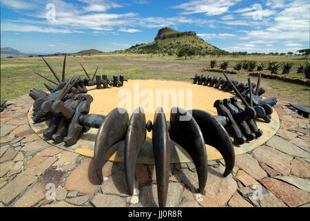 Isandlwana memorial at site of 1879 Anglo Zulu War battle in present ...
