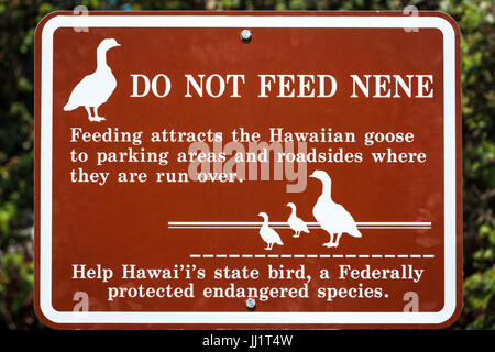 Interpretive sign on the Kilauea Iki trail, Hawaii Volcanoes National ...