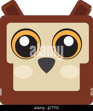 Square Owl Bird Head Face Monogram Line Logo Design Stock Vector Image ...