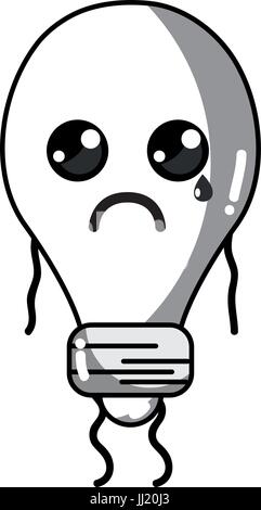 kawaii cute crying bulb energy Stock Vector Image & Art - Alamy