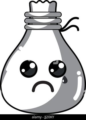 line kawaii cute crying bag cloth Stock Vector Image & Art - Alamy