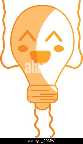 silhouette kawaii cute happy bulb energy Stock Vector Image & Art - Alamy