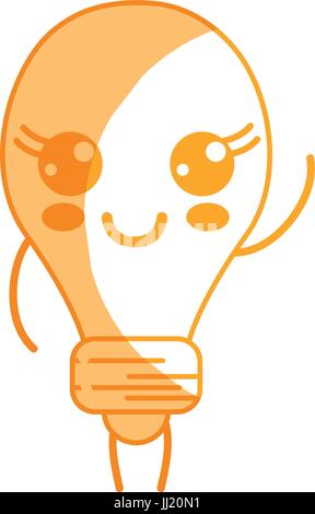 silhouette kawaii cute happy bulb energy Stock Vector Image & Art - Alamy