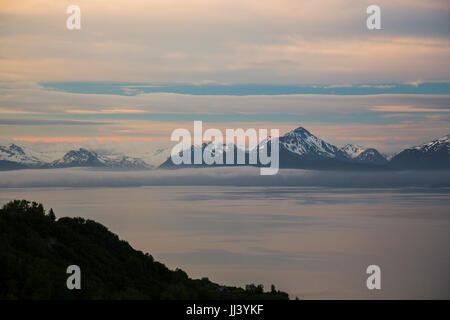 Sunrise, Kenai Mountains, Baycrest RV Park, Homer, Kenai Peninsula ...