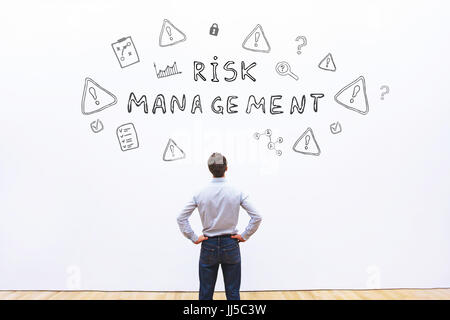 businessman thinking about security concept Stock Photo - Alamy
