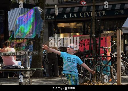 Giant Bubble Popping Stock Photo - Alamy
