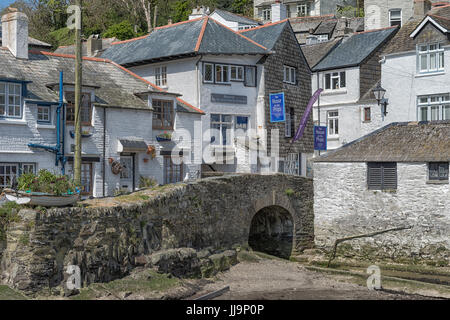House on Props Polperro Stock Photo - Alamy