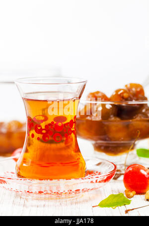 Azerbaijani tea culture Armudu Tea glass Stock Photo - Alamy