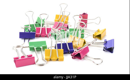 Color binder clips. Illustration on white background for design Stock ...