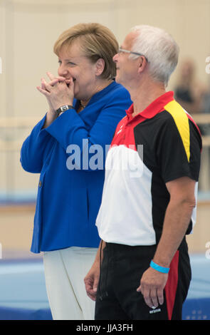 Kienbaum, Germany. 18th July, 2017. dpatop - German Chancellor Angela ...