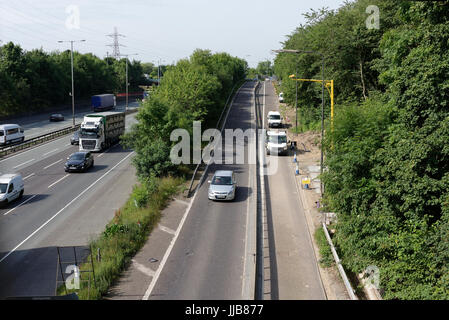 M60 motorway at junction 17 in whitefield near greater manchester uk ...