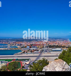 Aerial view of Gibraltar. Gibraltar capital of Gibraltar UK Stock Photo ...