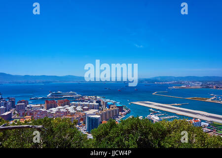 Aerial view of Gibraltar. Gibraltar capital of Gibraltar UK Stock Photo ...