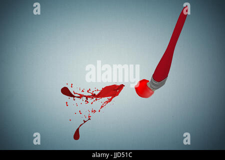 Vector image of paintbrush against red and white background Stock Photo ...
