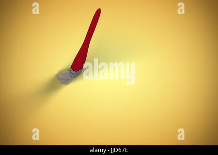 Vector image of red paintbrush against grey vignette Stock Photo - Alamy