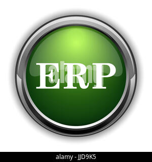ERP icon. ERP website button on white background Stock Photo - Alamy