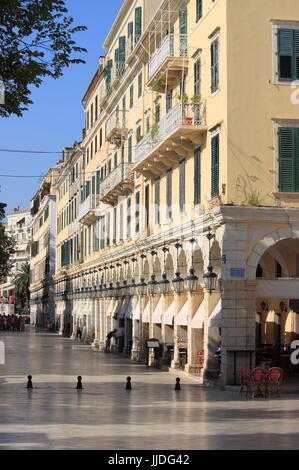 The Liston Square Promenade Kerkyra Corfu Old Town Greece Stock Photo ...