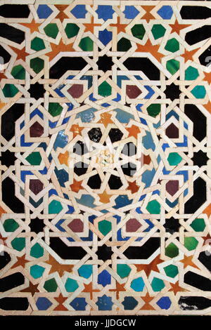 Traditional patterns of an andalusian Azulejo. Granada, Spain Stock ...