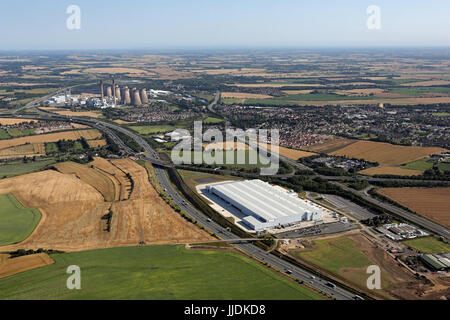 aerial view of a new factory on Doncaster Carr Industrial Estate with ...