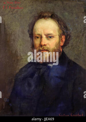 Portrait of Pierre Joseph Proudhon 1865 by Gustave Courbet Stock Photo ...