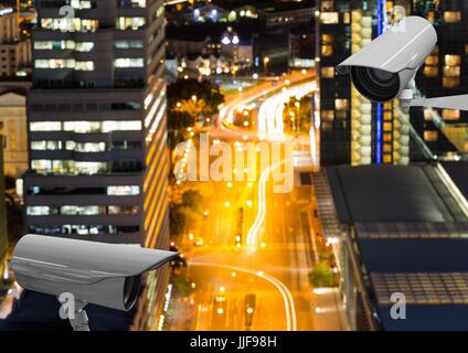 Screen showing CCTV image on bus London England UK Stock Photo - Alamy