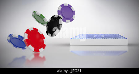 casino chips against white background, abstract vector art illustration ...