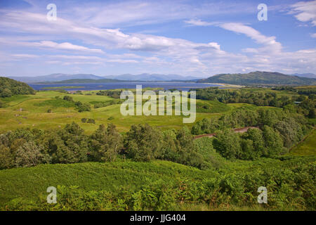 Summer view towards a distant Morvern Hills from saulmore Nr Oban ...