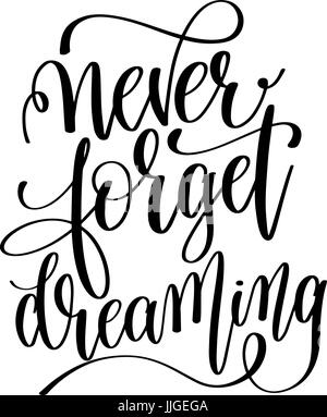 Forget it. Hand drawn lettering. Vector typography design. Handwritten ...