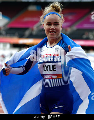 Great Britain's Maria Lyle celebrates after winning bronze in the Women ...