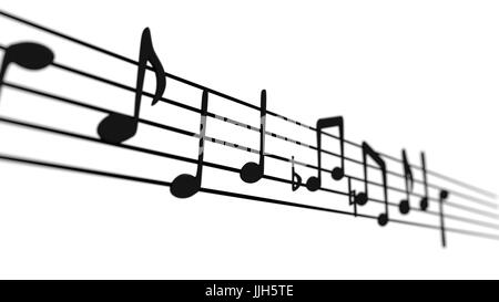 Musical Notes and Staff Stock Photo: 52701563 - Alamy