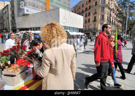 St. George´s day in Barcelona Stock Photo - Alamy
