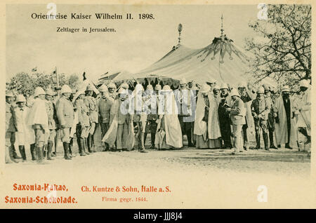 Kaiser Wilhelm visit to the Holy Land (Palestine), 1898, commemorative ...