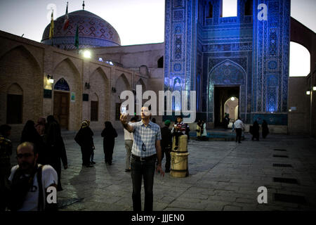 Yazd, Iran. 20th Jul, 2017. People visit the historical city of Yazd in ...