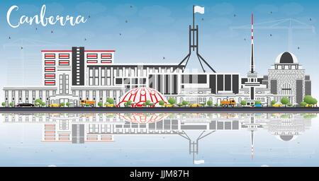 Australia, Canberra, Parliament House travel landmark vector ...