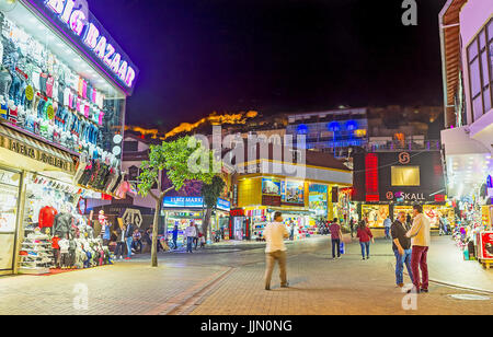 ALANYA, TURKEY - MAY 8, 2017: The Grand Bazaar attracts the tourists ...