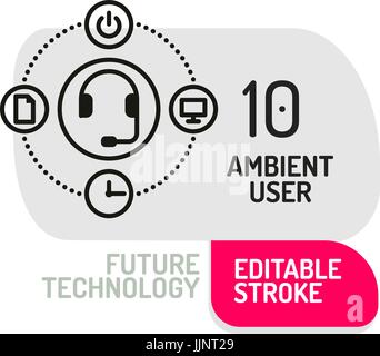 Ambient user experience vector icon for graphic design, logo, web site ...