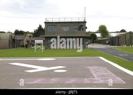 WW2 Air Traffic Control Tower at Duxford Cambridgeshire UK Stock Photo ...
