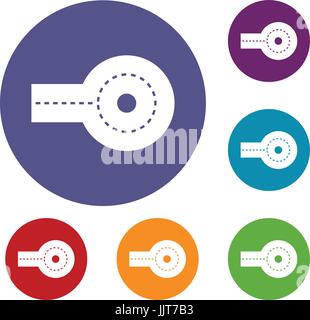 Simple icons of the blue truck with long shadow Stock Vector Image ...