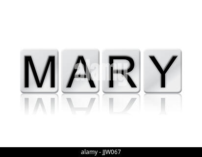 The name Mary concept and theme written in black ink on a colorful ...