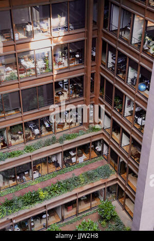 Inside the Ford Foundation Building in New York, NY, USA Stock Photo ...