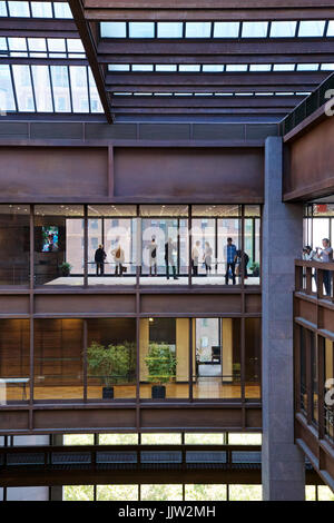 Inside the Ford Foundation Building in New York, NY, USA Stock Photo ...