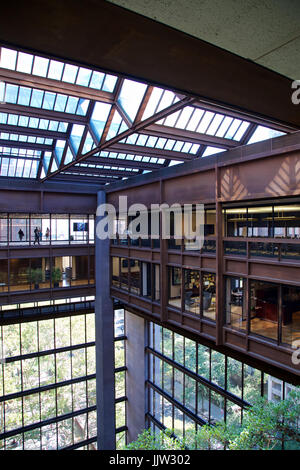 Inside the Ford Foundation Building in New York, NY, USA Stock Photo ...