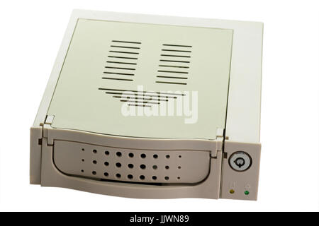 Removable hard disk chassis on white background Stock Photo - Alamy