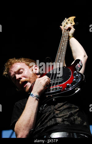 Marc McKnight of Atreyu performs on board the Carnival Magic during day ...