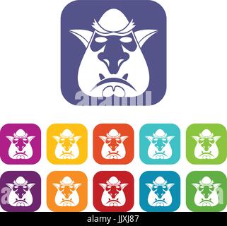 Head of troll icons set Stock Vector Image & Art - Alamy
