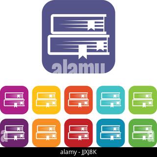 Two books icons set Stock Vector Image & Art - Alamy