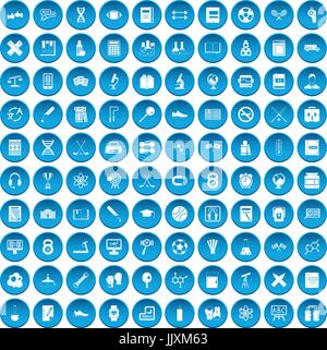 100 college icons set blue Stock Vector Image & Art - Alamy