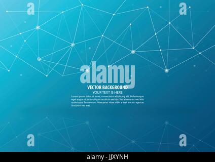 Vector connecting dots and lines and chemical abstract background Stock ...