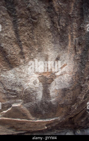 Ancient Aboriginal Art: hand prints in a cave, grampians National park ...