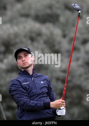 Canada's Austin Connelly tees off the 5th during day one of The Open ...